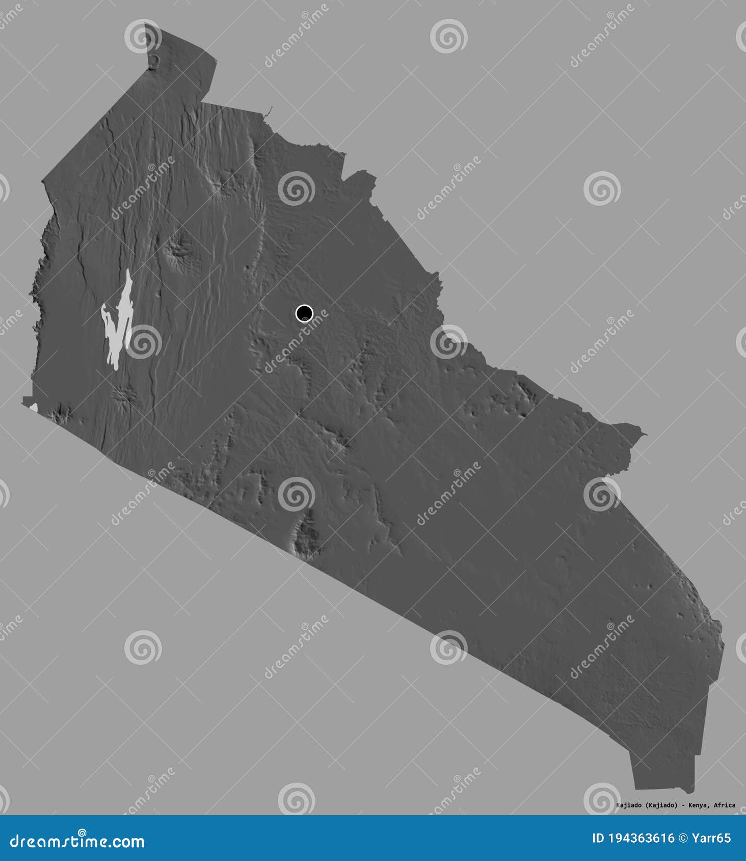Kajiado, County of Kenya, on Solid. Bilevel Stock Illustration ...