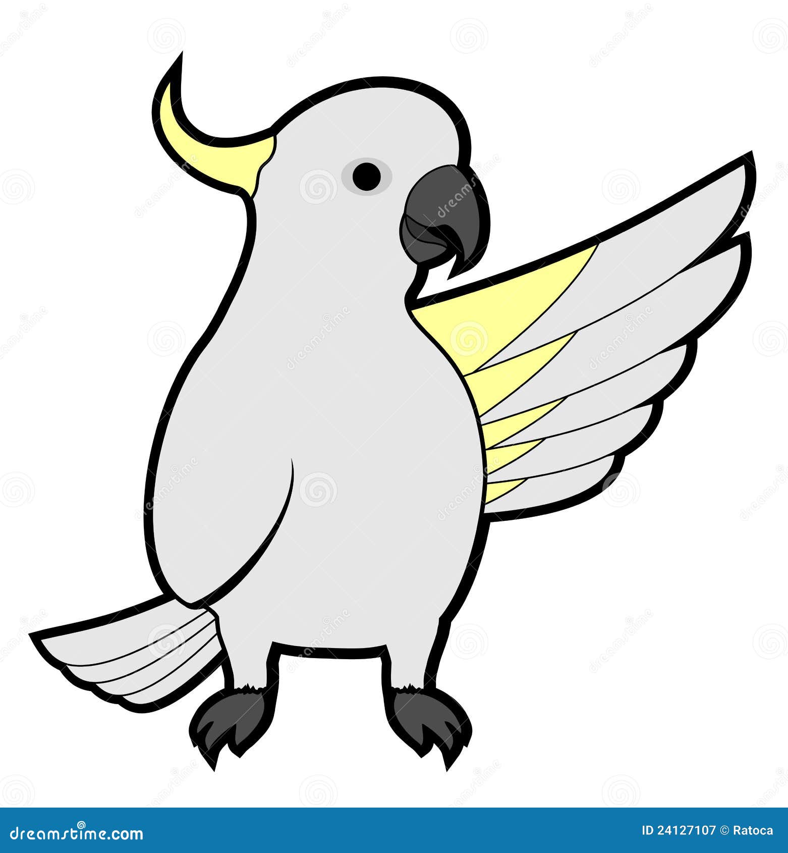 Kaketoe hello vector illustratie. Illustration of vriendschap - 24127107