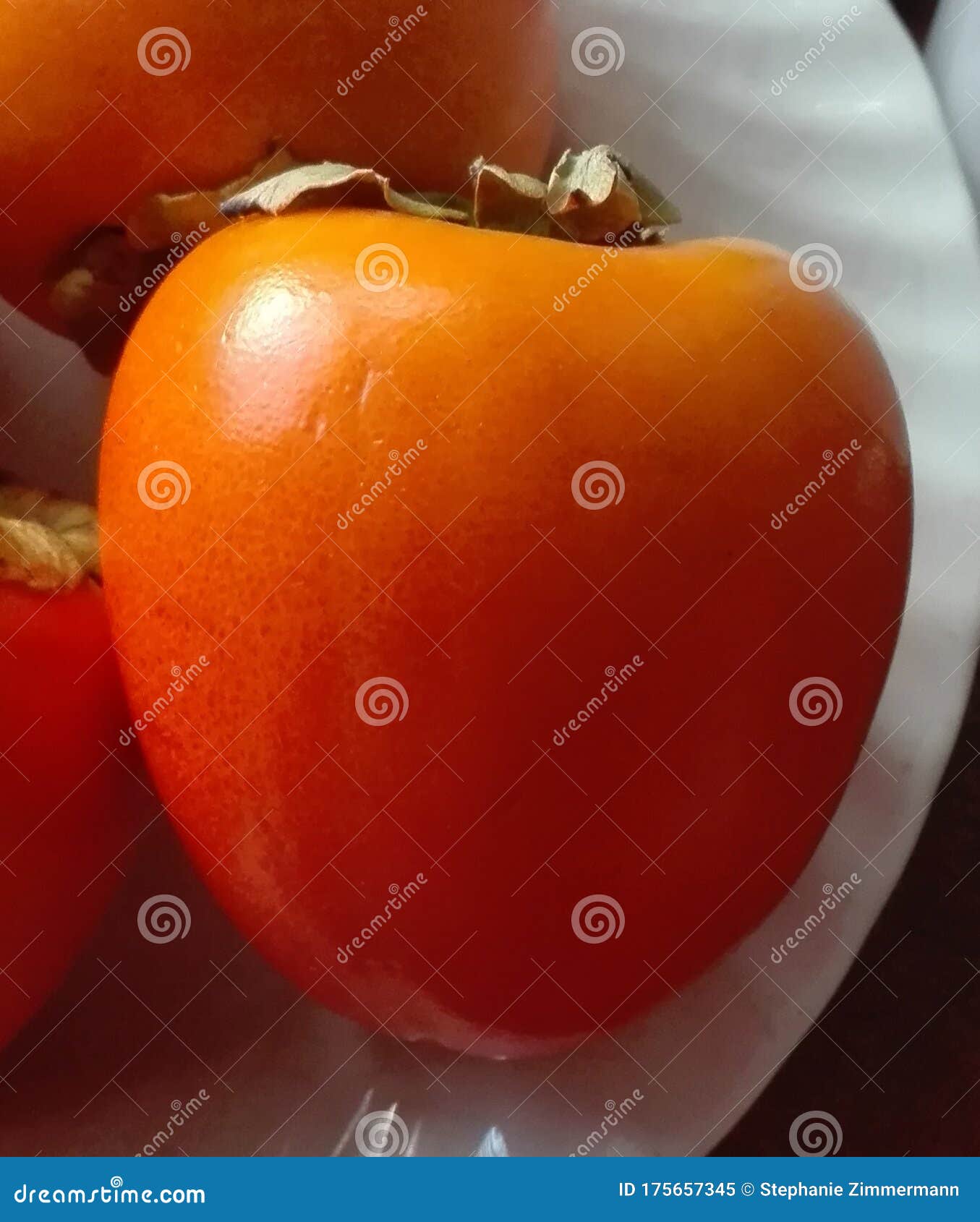 Kaki Fruit Exotic stock image. Image of fruit, japanese - 175657345