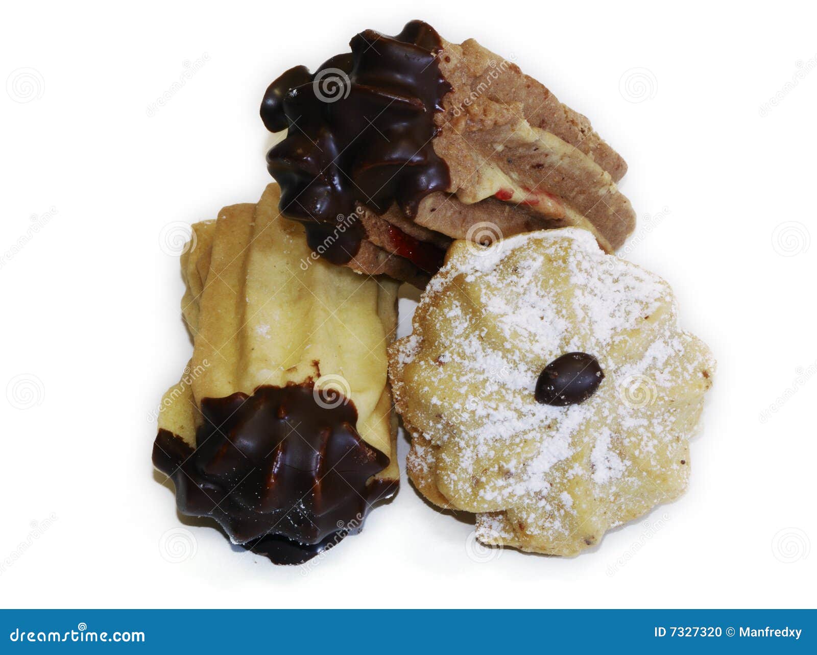 Kakor arkivfoto. Bild av efterrätt, ljusbruna, sött, pudrat - 7327320