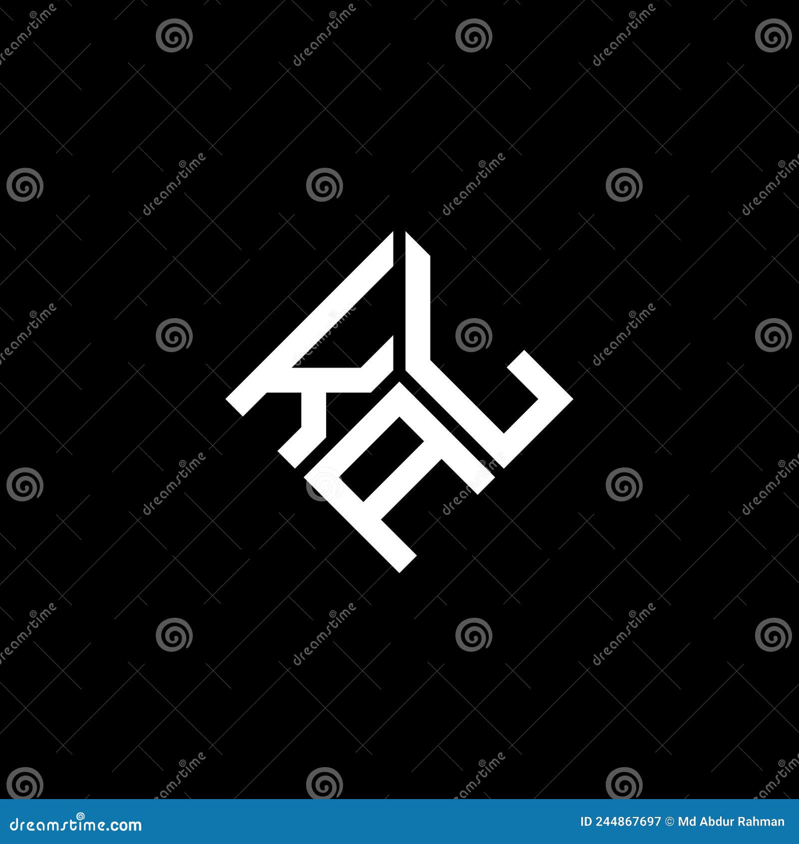 KAL Letter Logo Design On Black Background. KAL Creative Initials ...