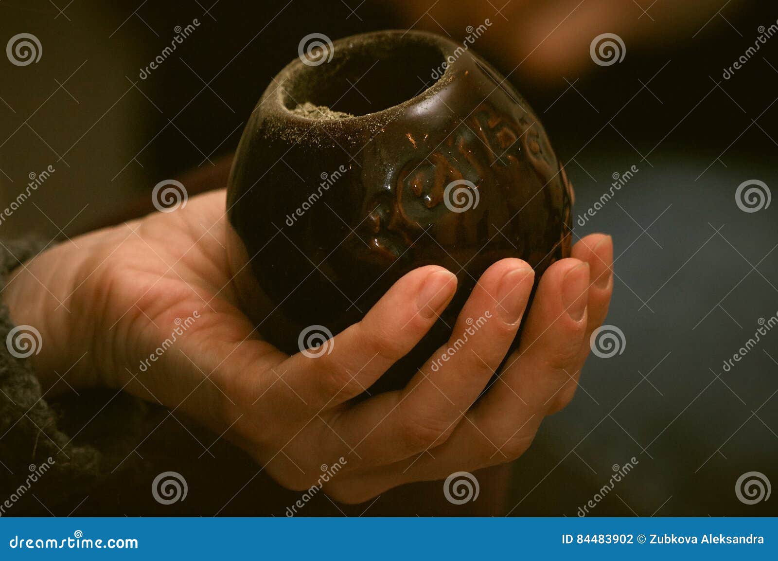 Kalabas in hands stock photo. Image of drink, latino - 84483902