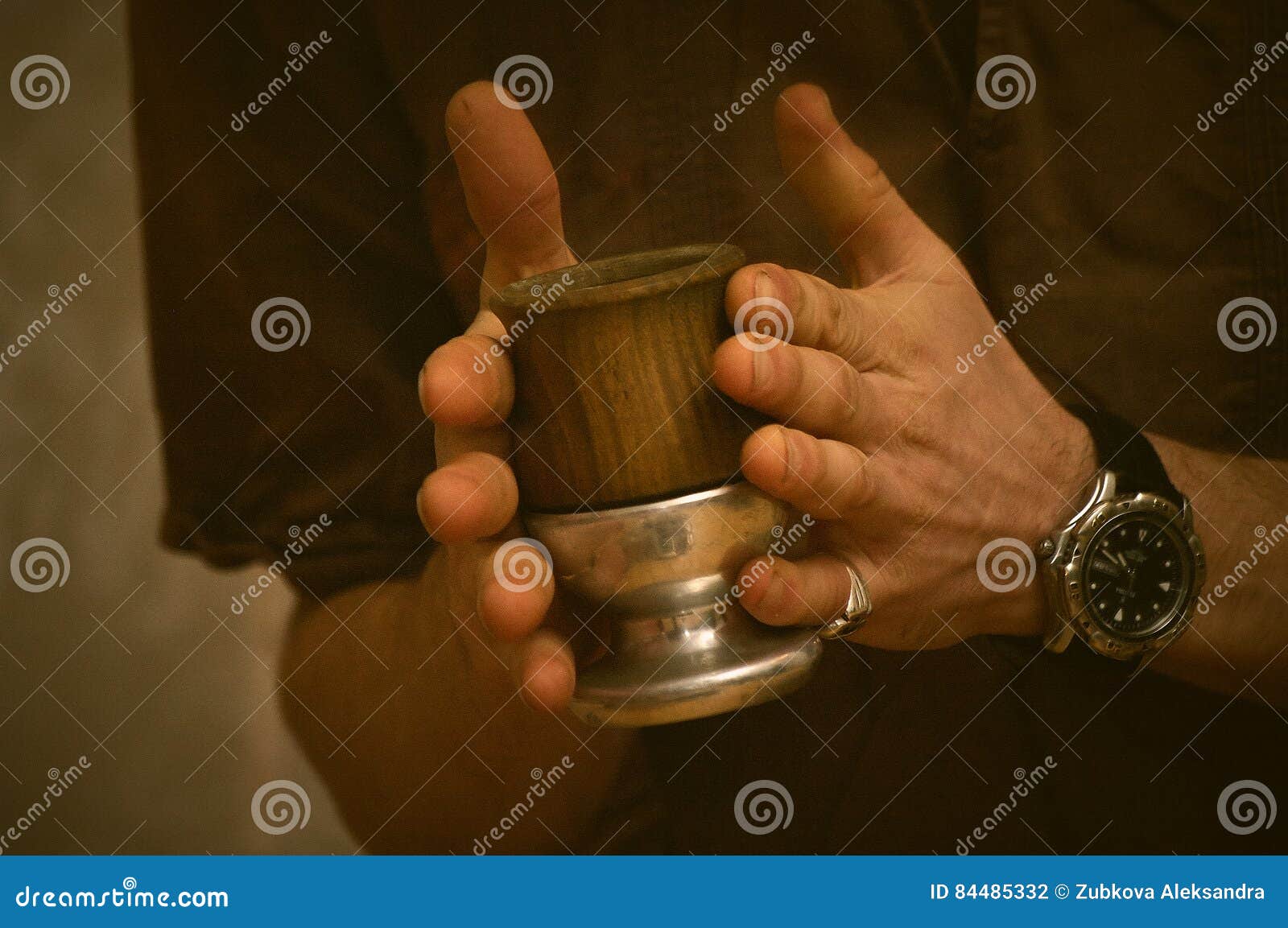 Kalabas in hands stock photo. Image of hands, close, drink - 84485332