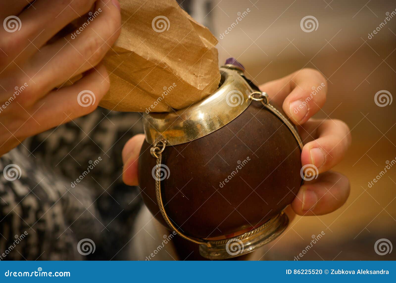 Kalabas in hands stock photo. Image of drink, brazil - 86225520
