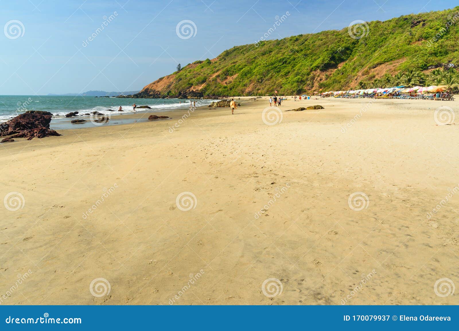 Kalacha Beach in Het Noorden Van Goa India Stock Afbeelding - Image of ...