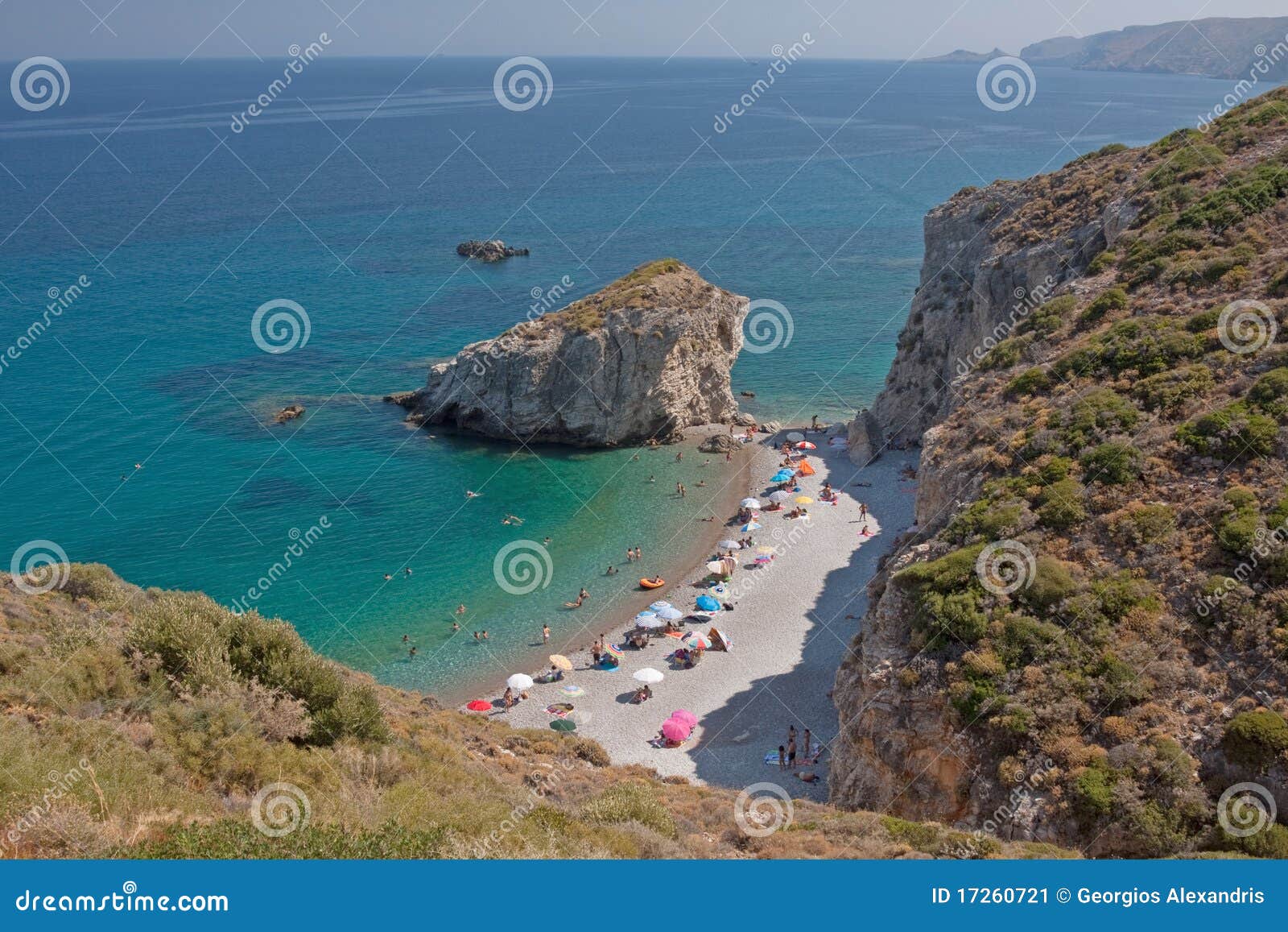 Kaladi Beach, Kithira Island, Greece Stock Image - Image of blue ...