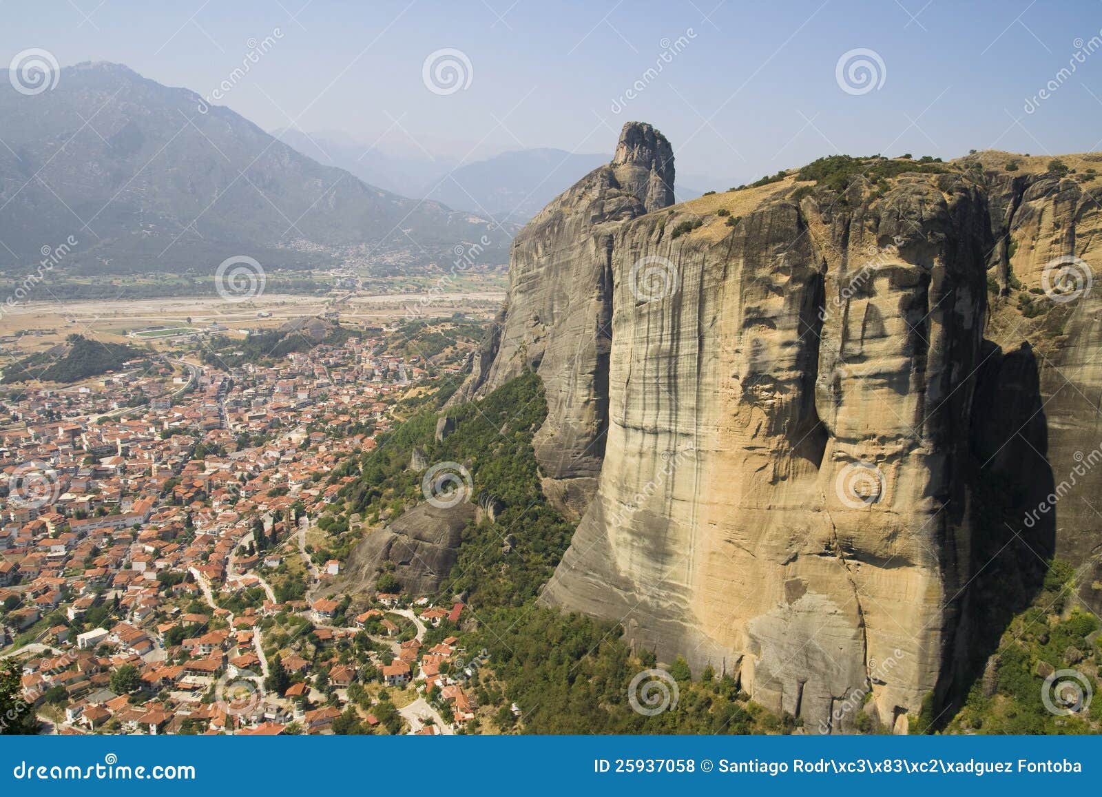 Kalambaka stock photo. Image of overview, urban, town - 25937058