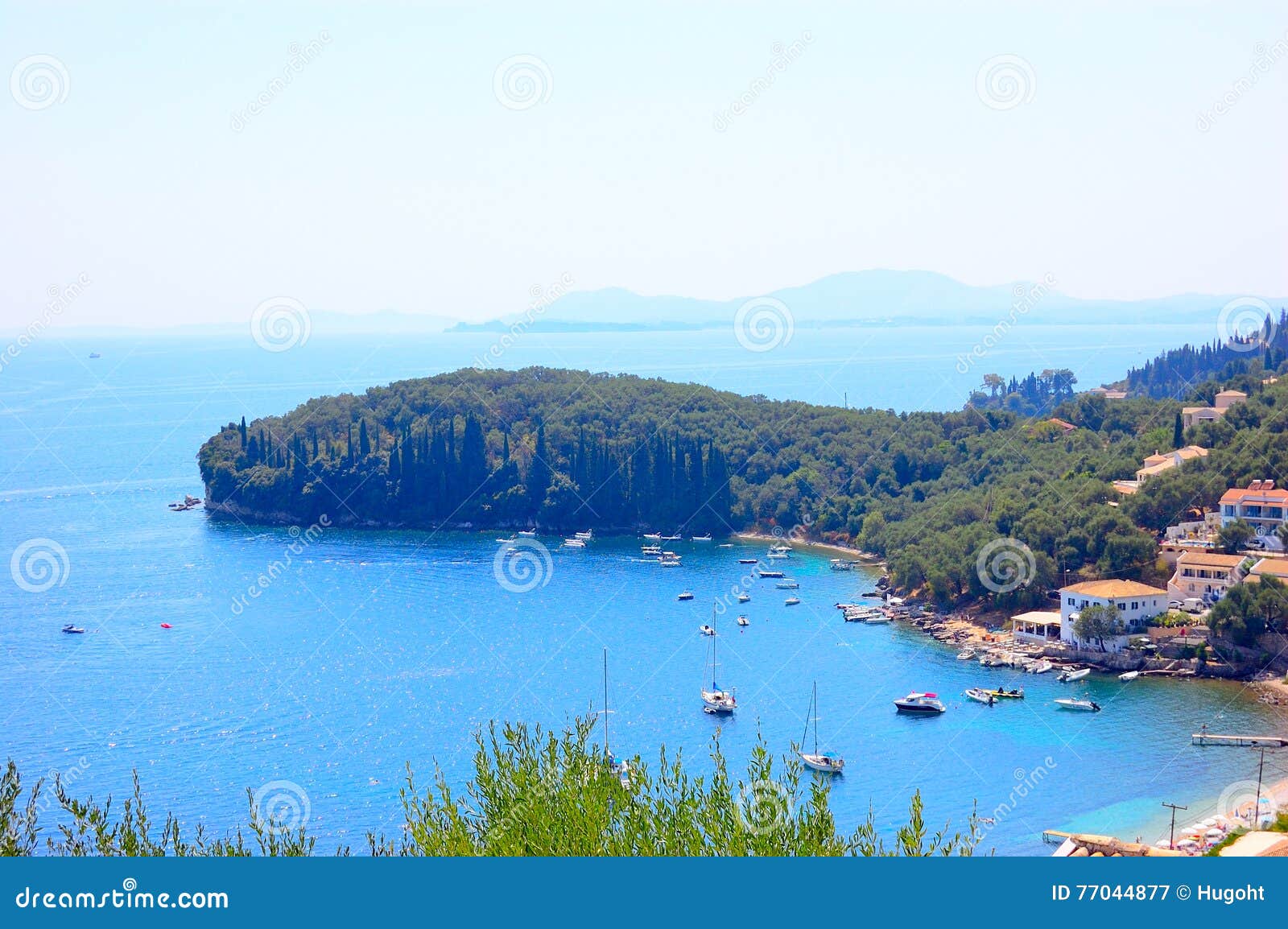 Kalami Beach, Corfu, Greece Stock Image - Image of crystal, coast: 77044877