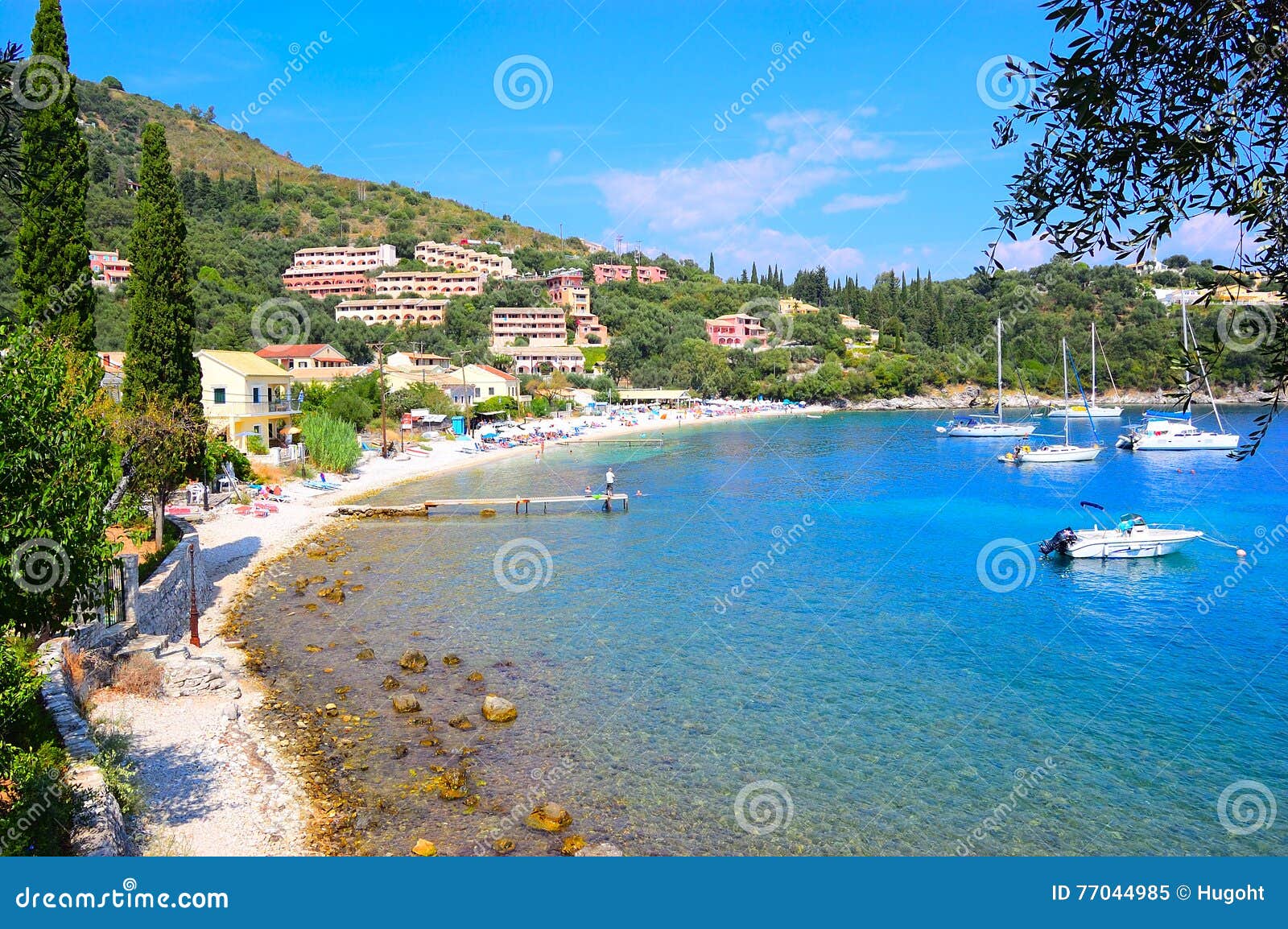 Kalami Beach, Corfu, Greece Stock Image - Image of cape, europe: 77044985