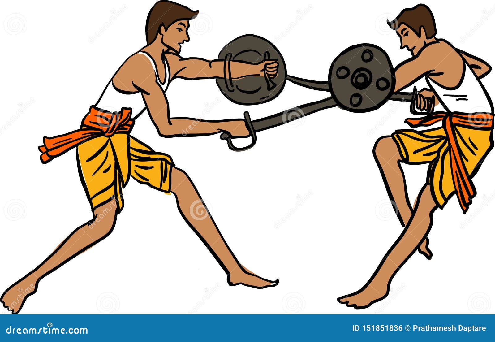 Kalaripayattu Vector Illustration for Designs Stock Vector ...