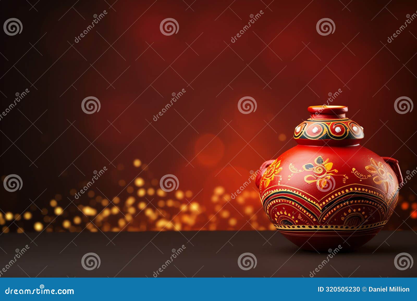 Kalash Sacred Pot Diwali Background Royalty-Free Stock Photo ...