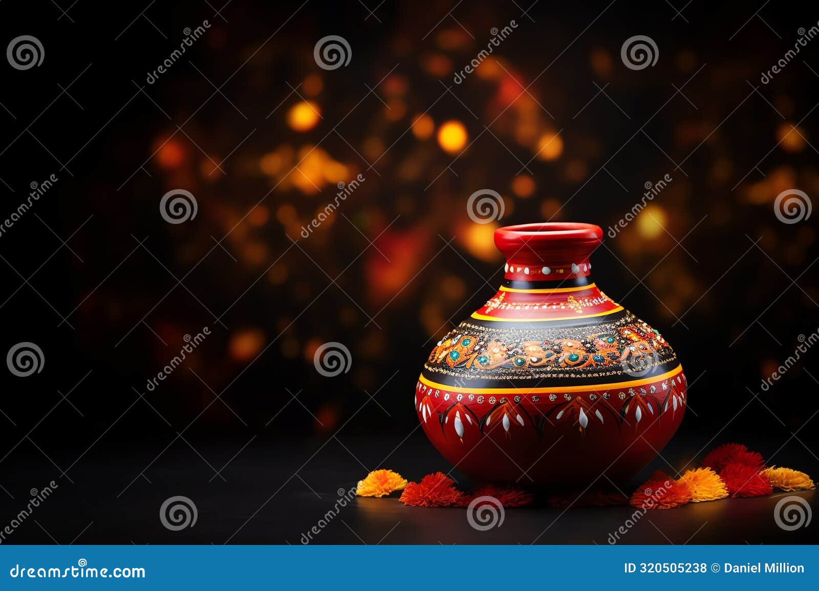 Kalash Sacred Pot Diwali Background Royalty-Free Stock Photo ...