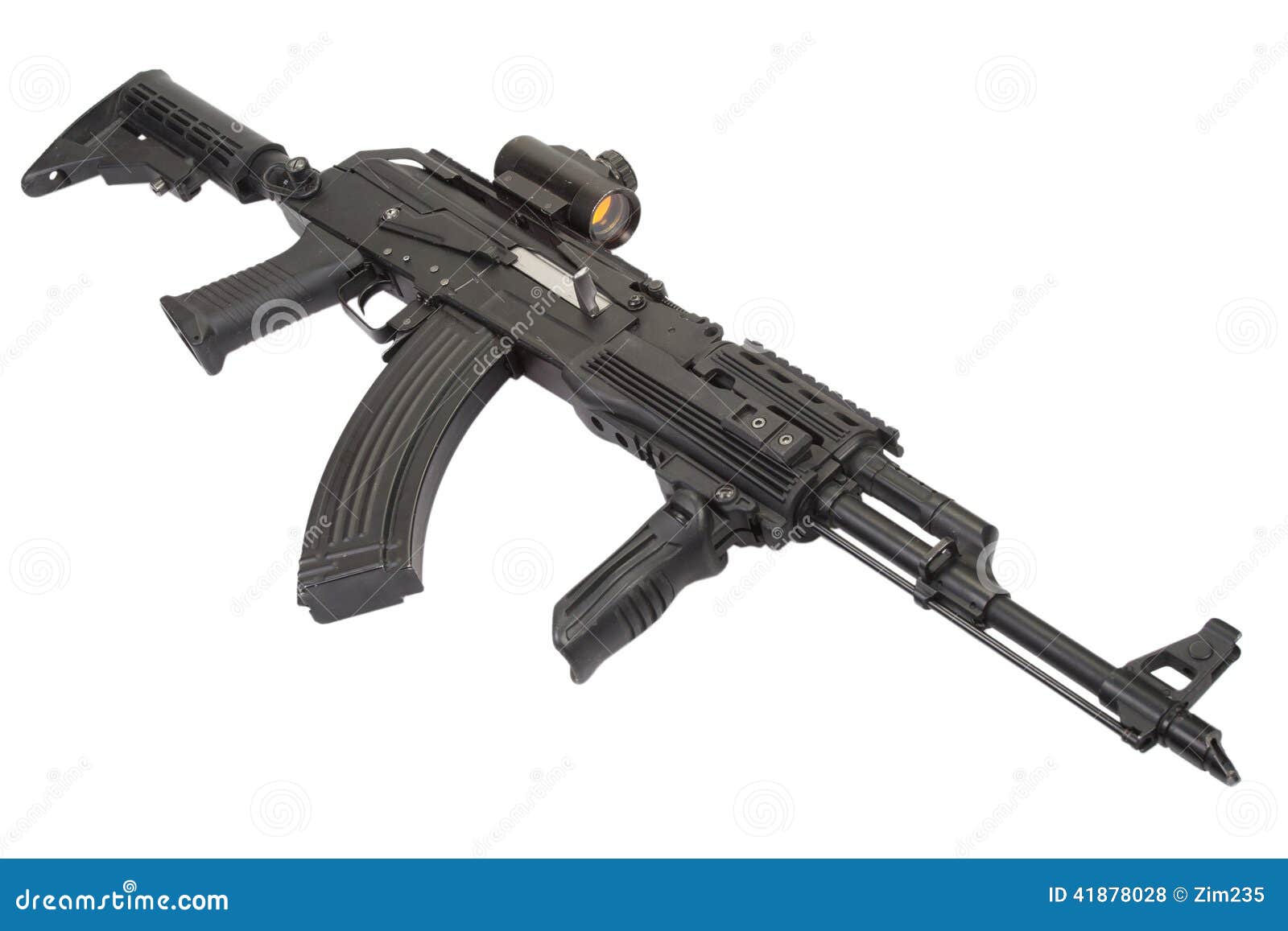 Kalashnikov AK47 with Modern Accessories Stock Photo - Image of modern ...