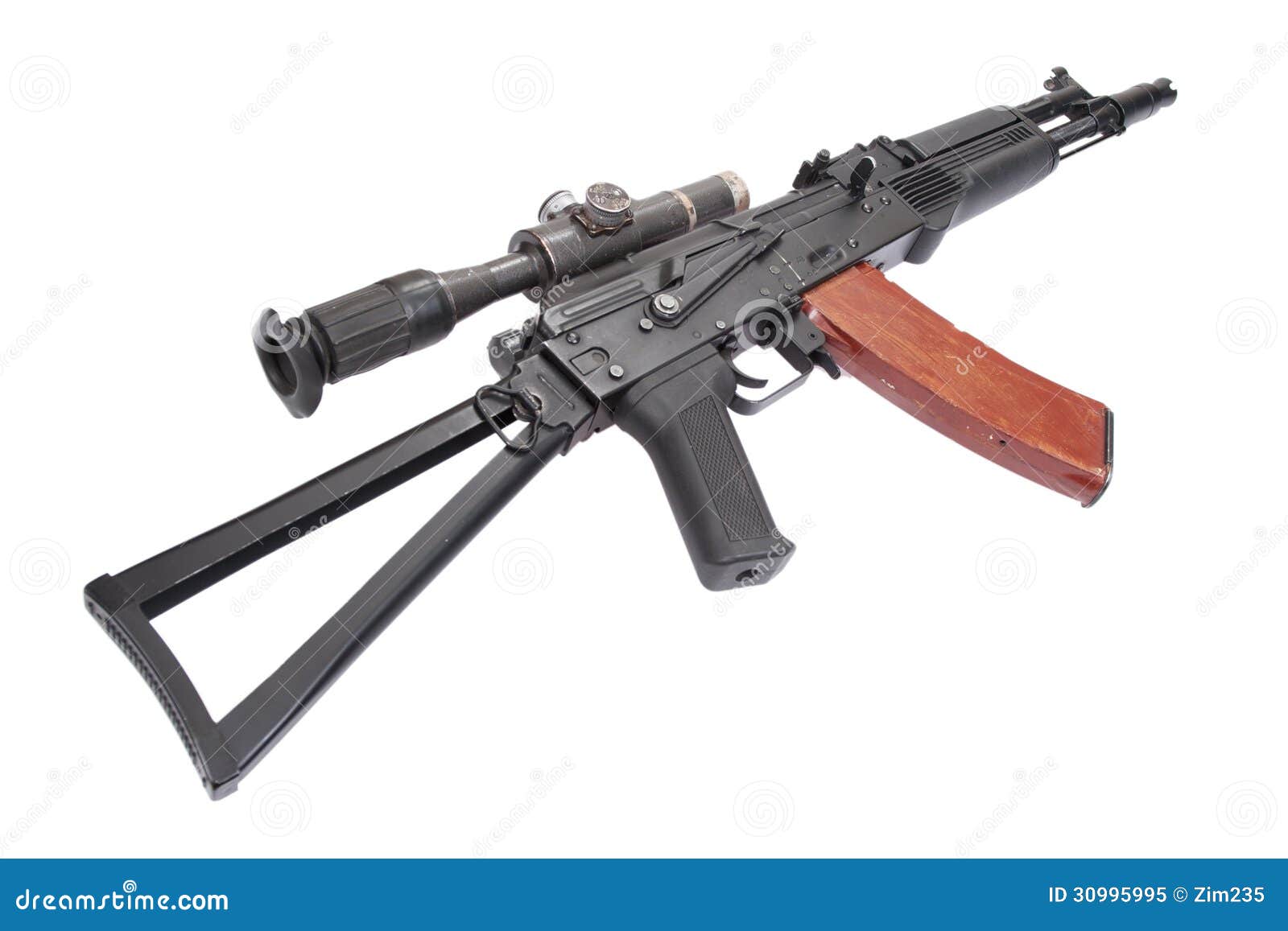 Kalashnikov AK with Optical Sight Stock Image - Image of ak47 ...