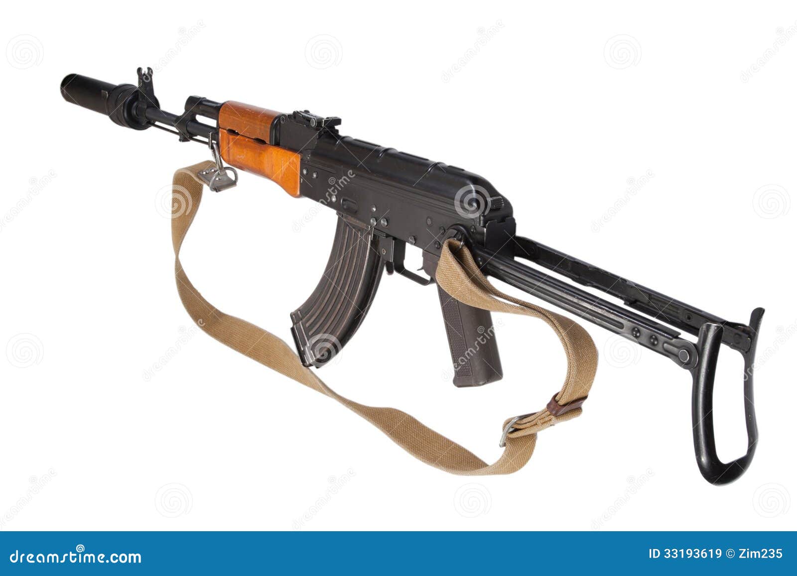 Kalashnikov AK47 with Silencer Stock Image - Image of criminal ...