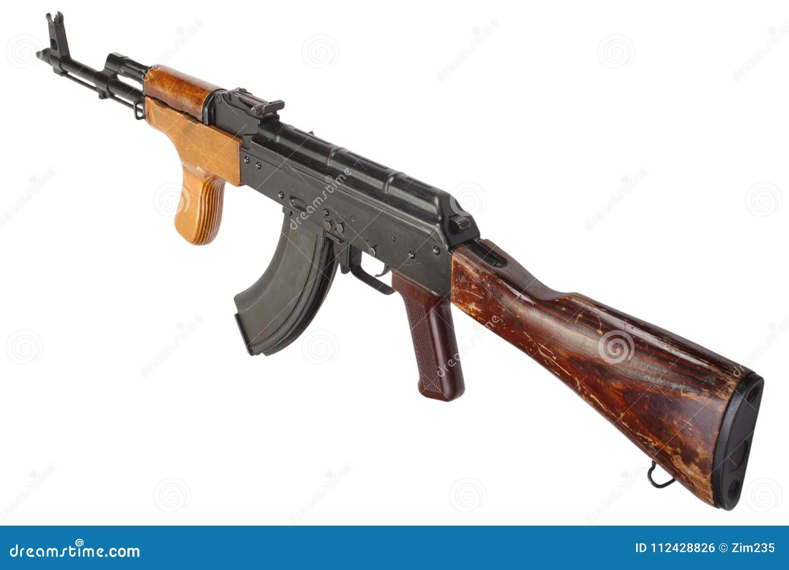 Kalashnikov AKM Isolated on White Stock Photo - Image of closeup ...
