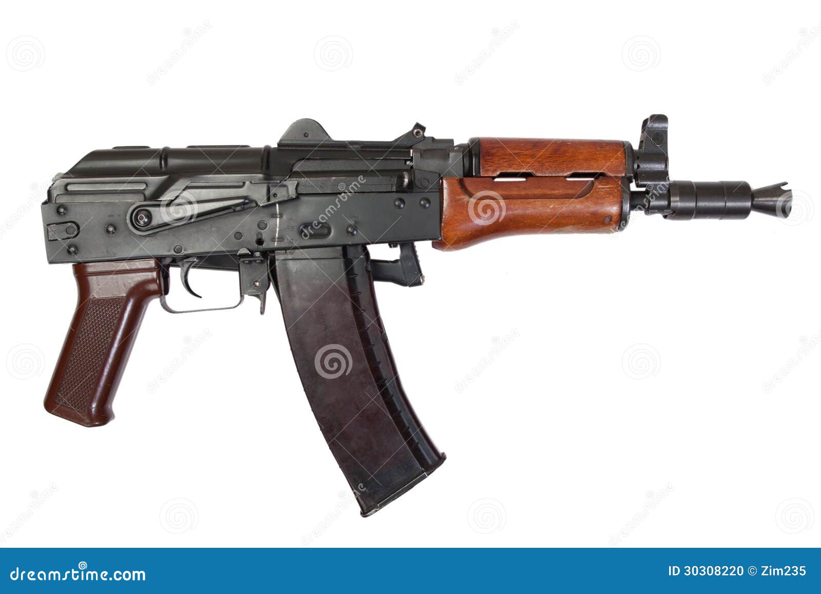 Kalashnikov Aks74u Isolated on a White Background Stock Photo - Image ...