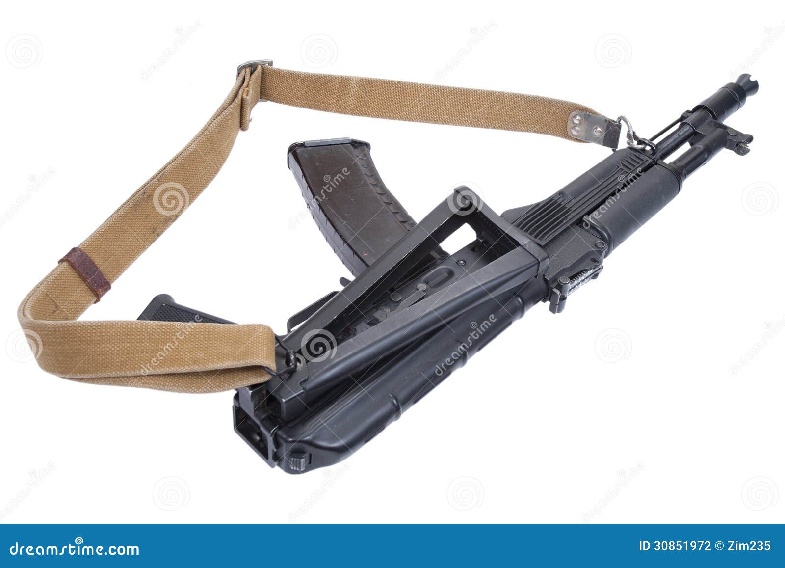 Kalashnikov Assault Rifle on White Stock Photo - Image of silencer ...