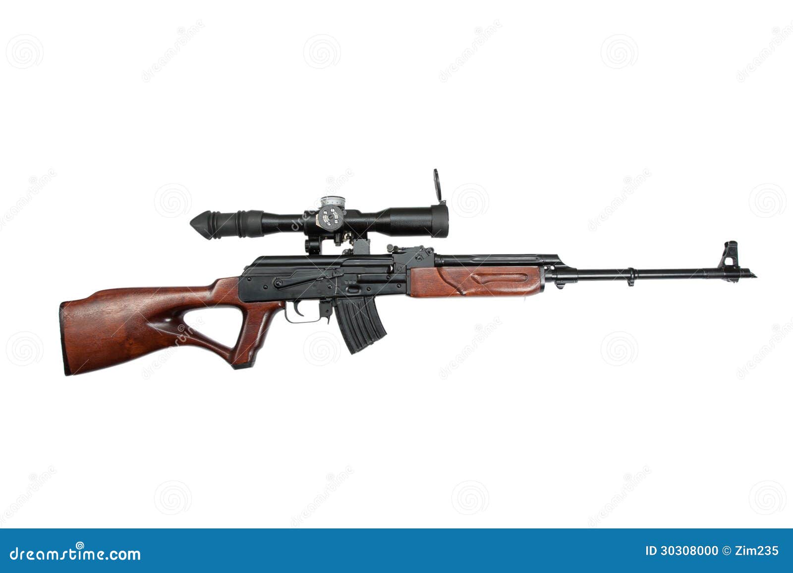 AR-15 Based Sniper Rifle With Silencer Stock Photo | CartoonDealer.com ...