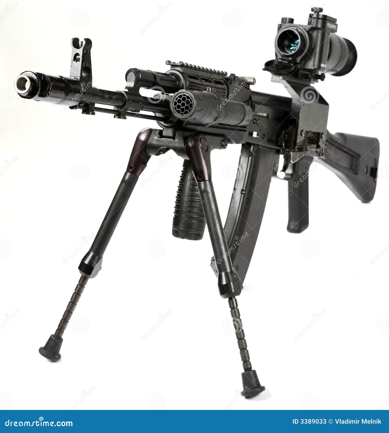 Kalashnikov Della Mitragliatrice Immagine Stock - Immagine di occhio ...