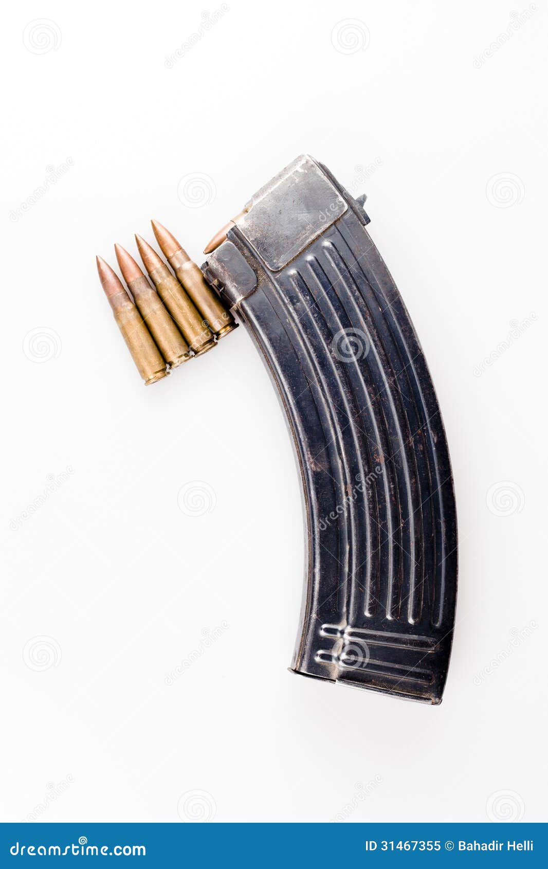 Kalashnikov magazine stock image. Image of group, cartridge - 31467355