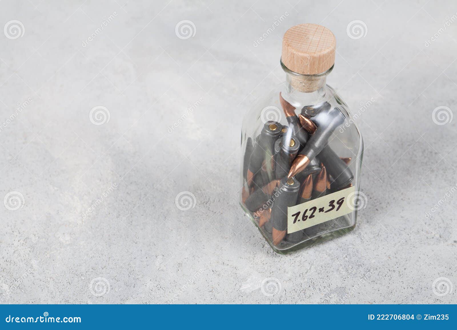 Kalashnikov 7,62 Mm Bullets in a Spice Jar Stock Photo - Image of ...