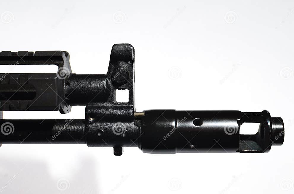 Kalashnikov muzzle stock photo. Image of compensator - 47015060