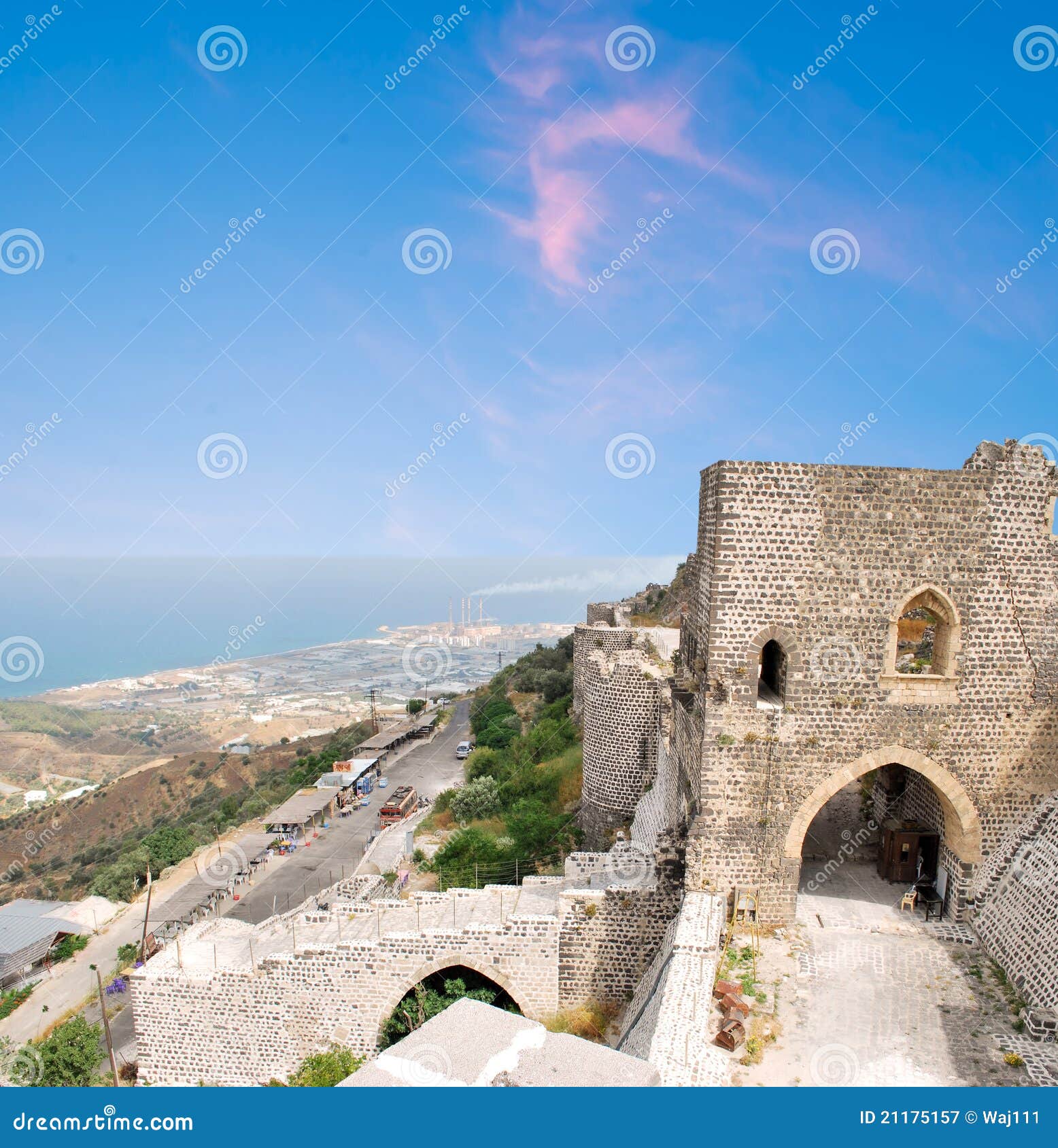 Kalat-al Markab stock image. Image of east, hill, height - 21175157