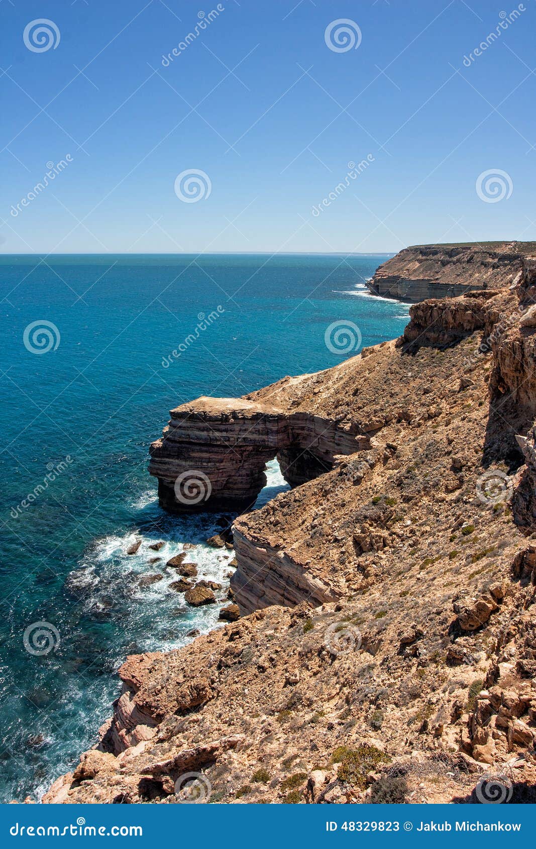 Kalbarri Cliffs stock image. Image of cloudless, australia - 48329823