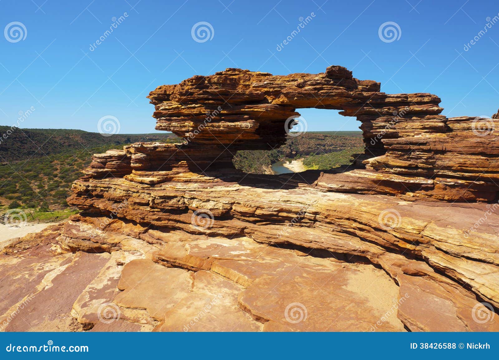 Kalbarri N.P. - Natures Window Stock Photo - Image of landscape ...