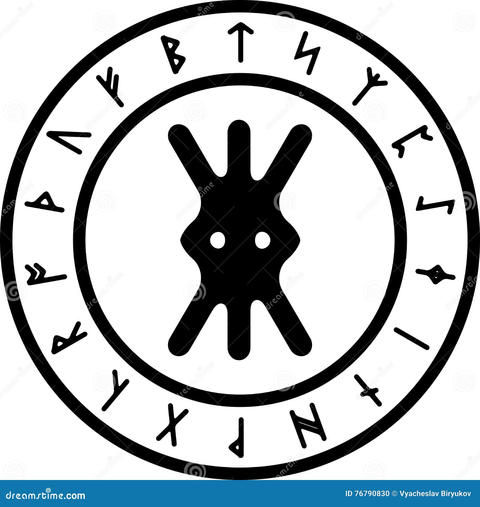 Ancient Rune Alphabet With Names Of Runes And Transliteration To Latin ...