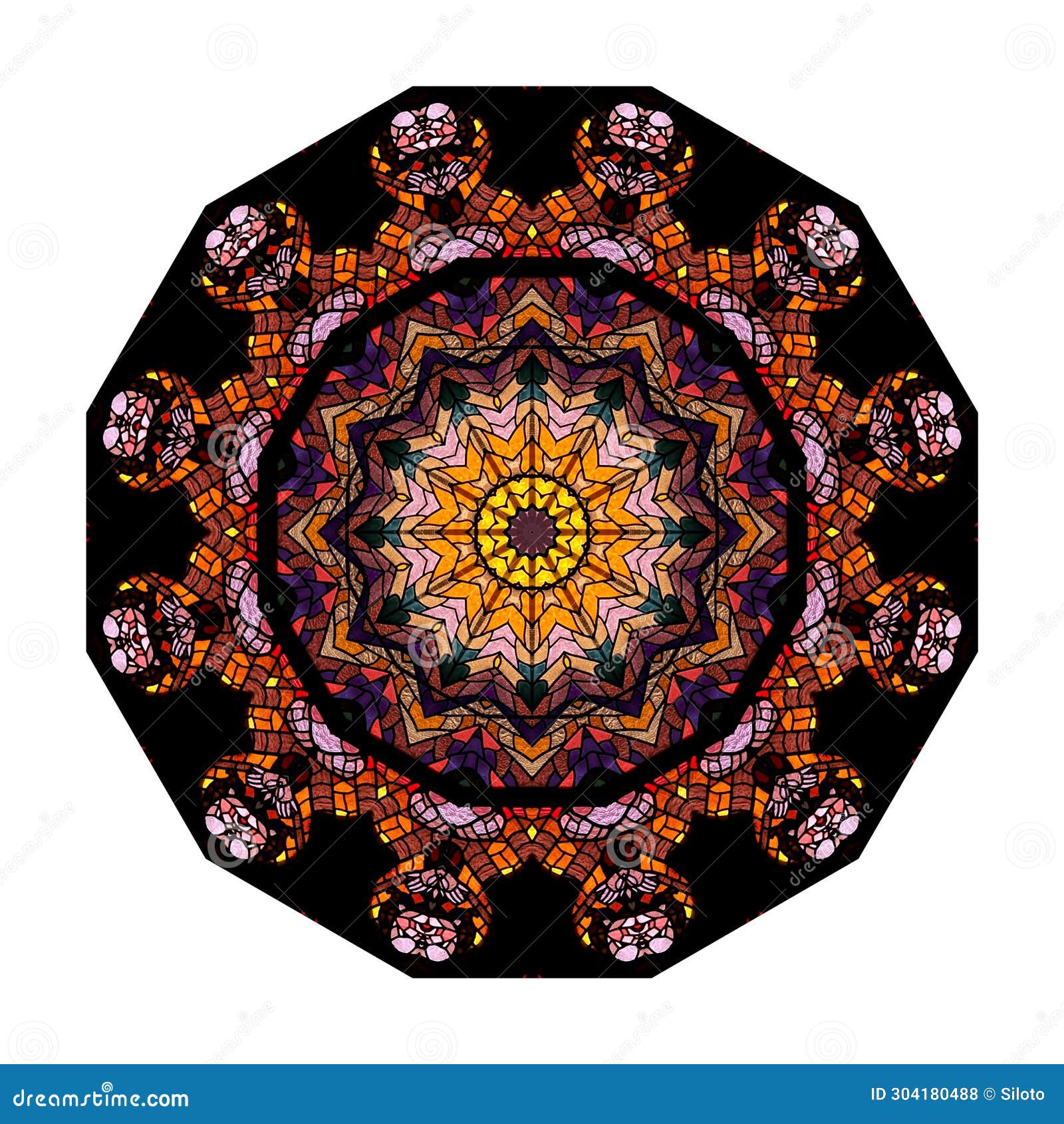 Kaleidoscope - Image Created by Multiple Mirroring of the Stained ...