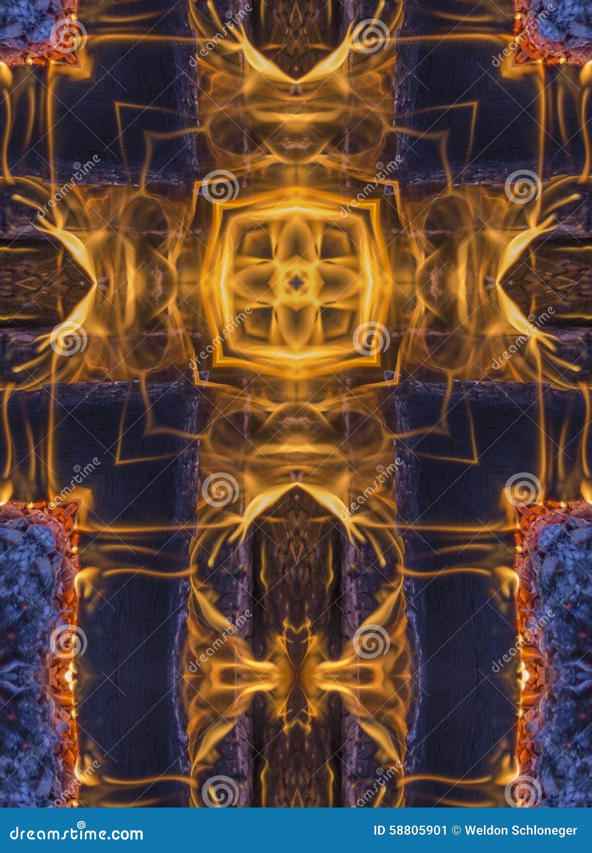Kaleidoscope cross: fire stock image. Image of religion - 58805901