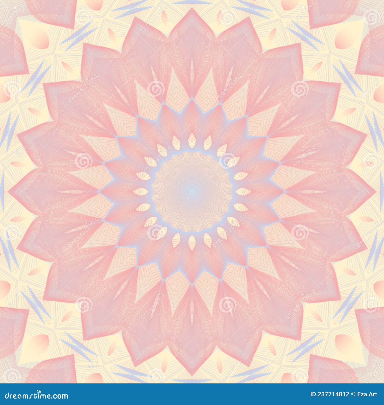The Kaleidoscope Pastel Color Stock Illustration - Illustration of ...