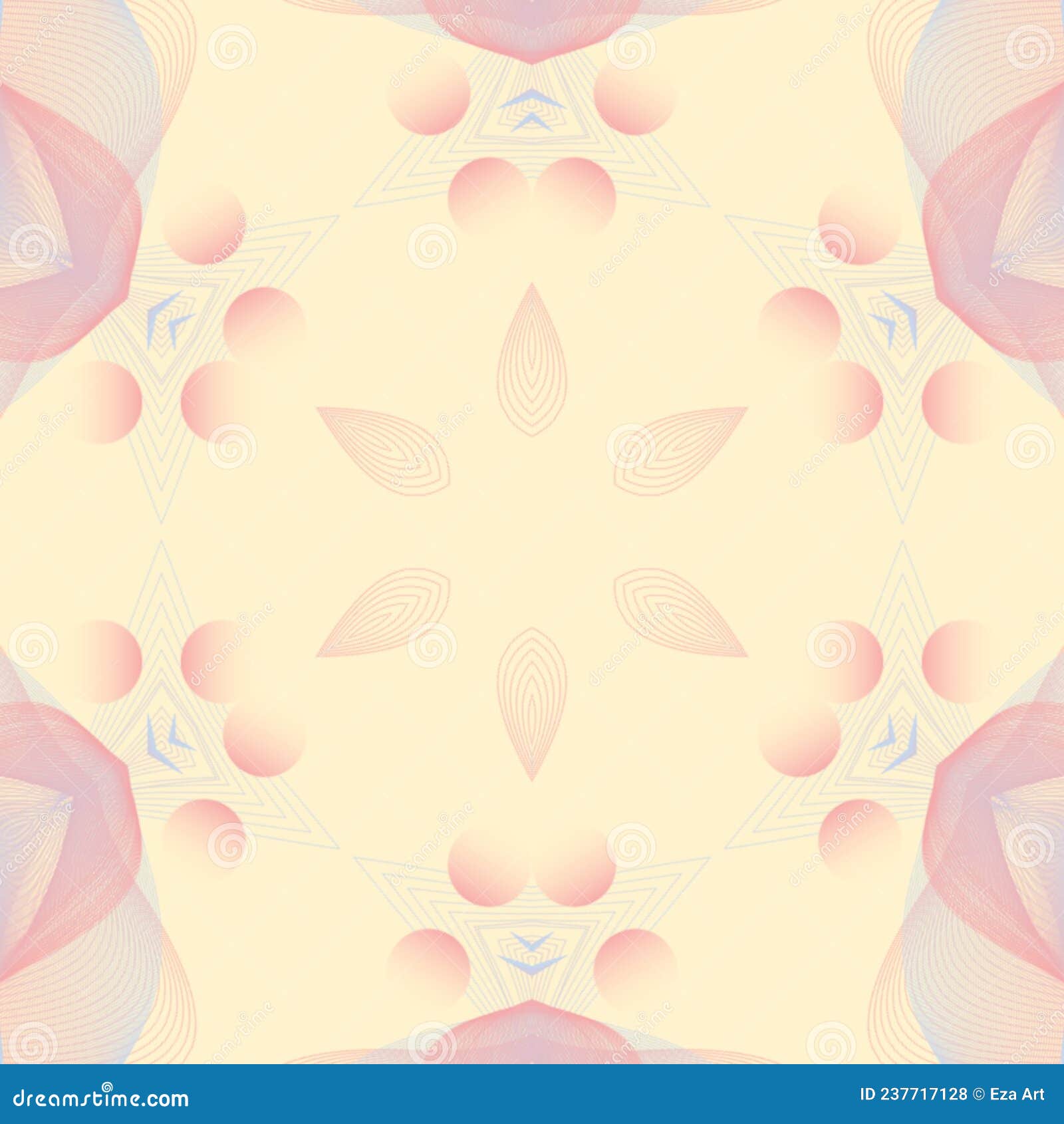 The Kaleidoscope Pastel Color Stock Illustration - Illustration of ...