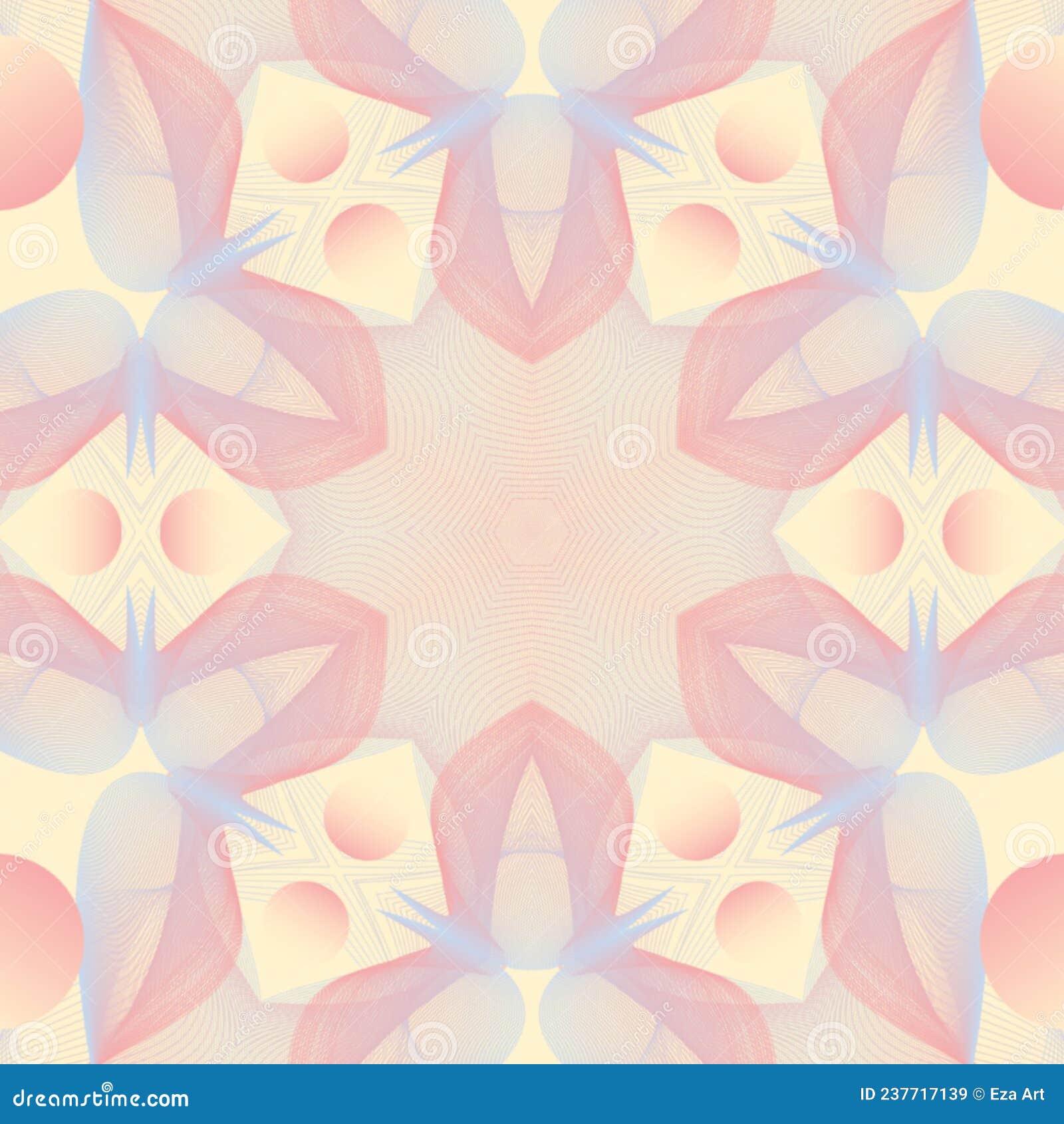 The Kaleidoscope Pastel Color Stock Illustration - Illustration of ...