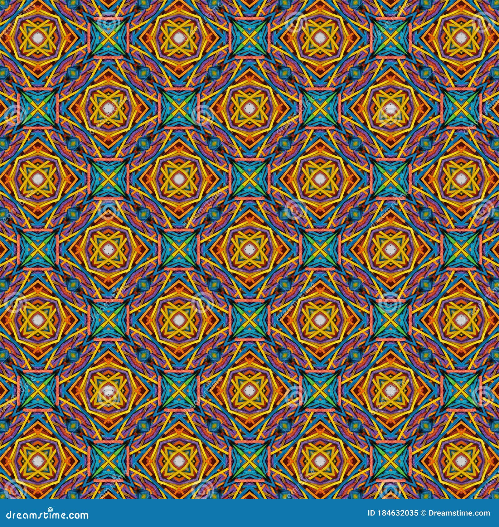 Rectangular And Star-shaped Polygons Are Spread Out Radially.Motif.RED ...