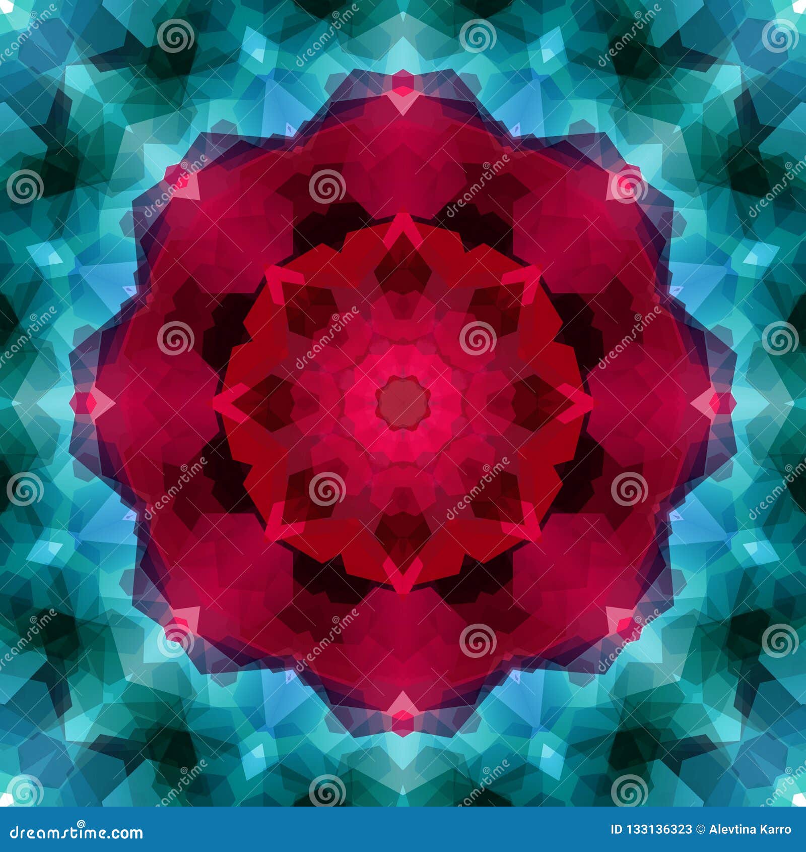 Kaleidoscope Pattern Made of Hexagonal Shapes with 3d Effect. Stock ...