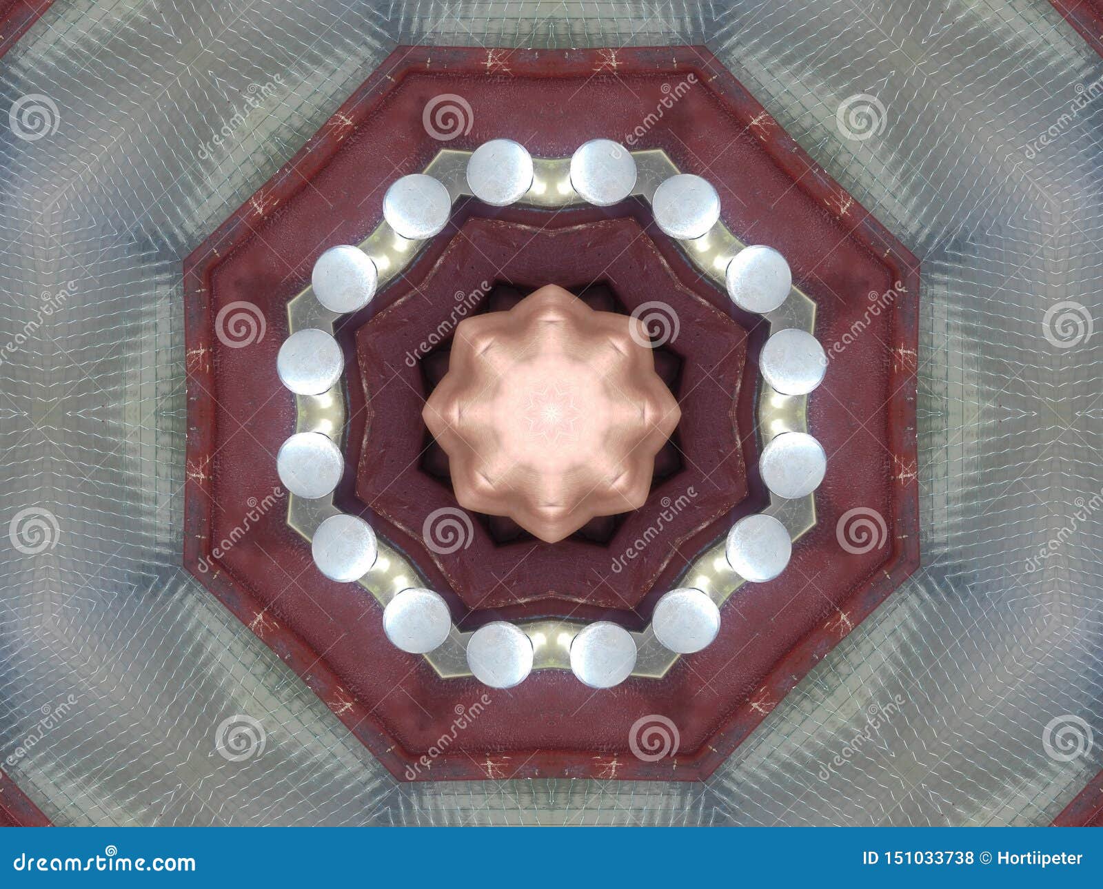 Kaleidoscope Seamless Geometric Pattern. Modern Abstract Elements ...