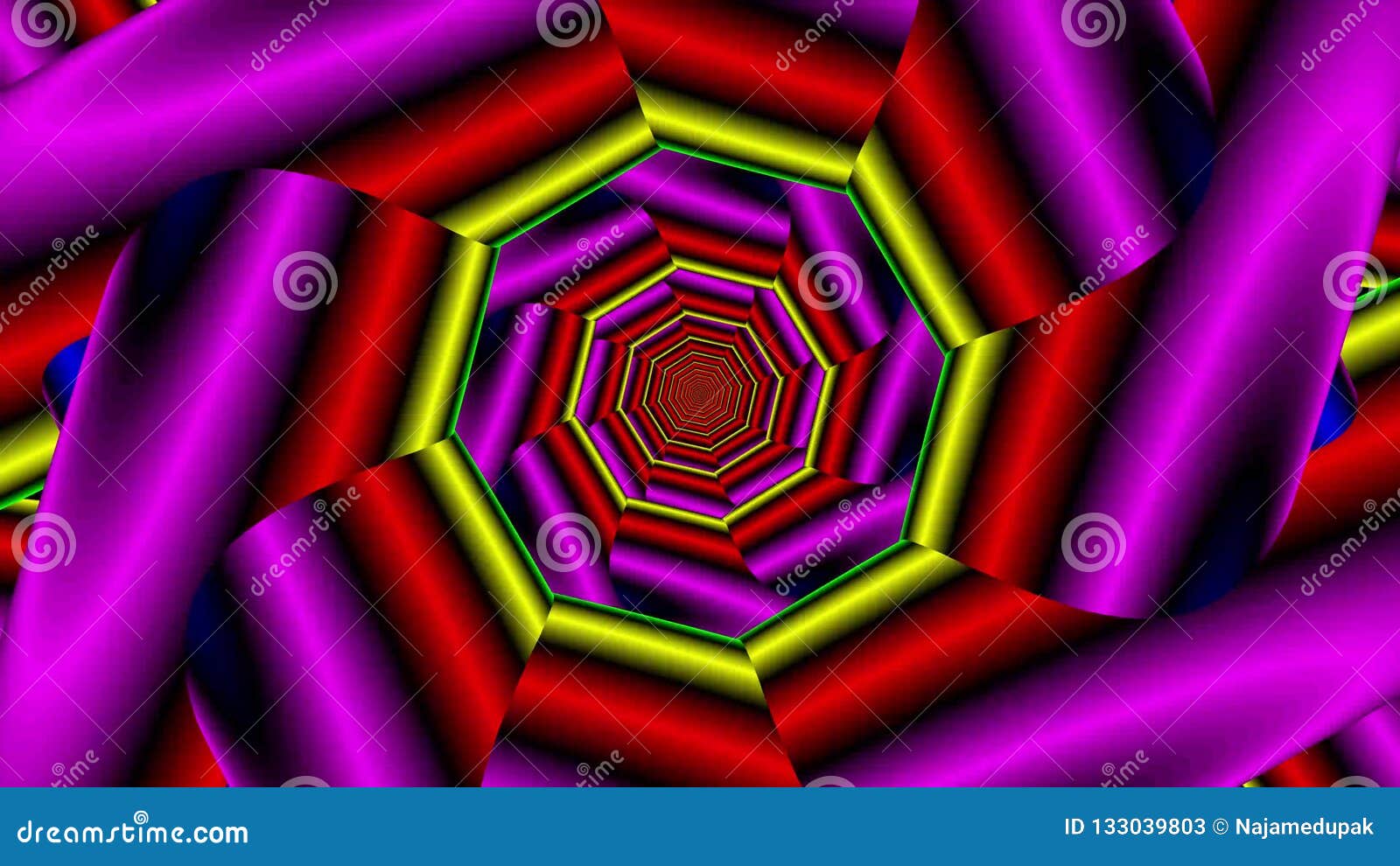 Kaleidoscope Seamless Loop Sequence Multicolored Graphics Background ...