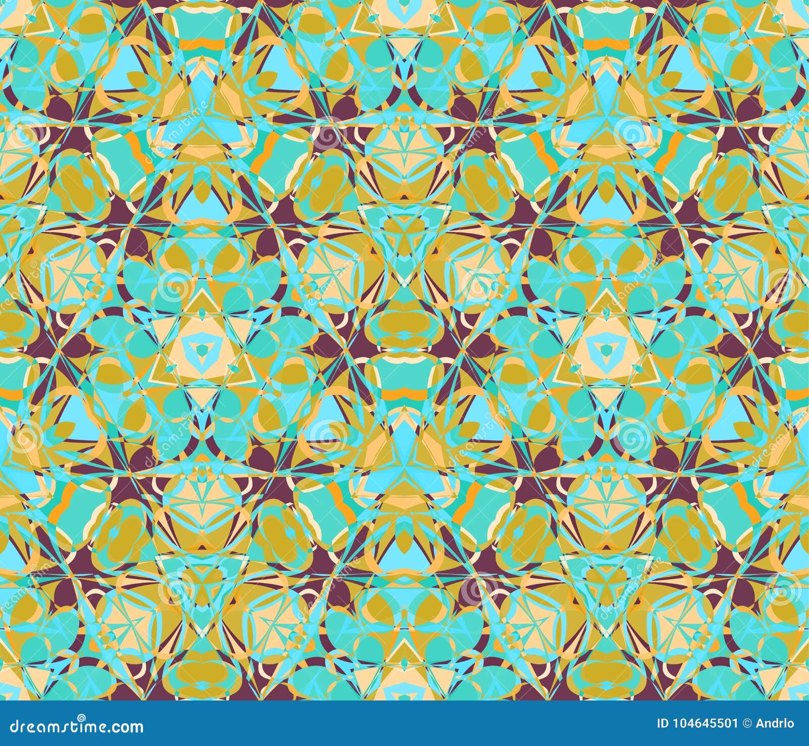 Kaleidoscope Seamless Pattern. Composed of Color Abstract Elements ...