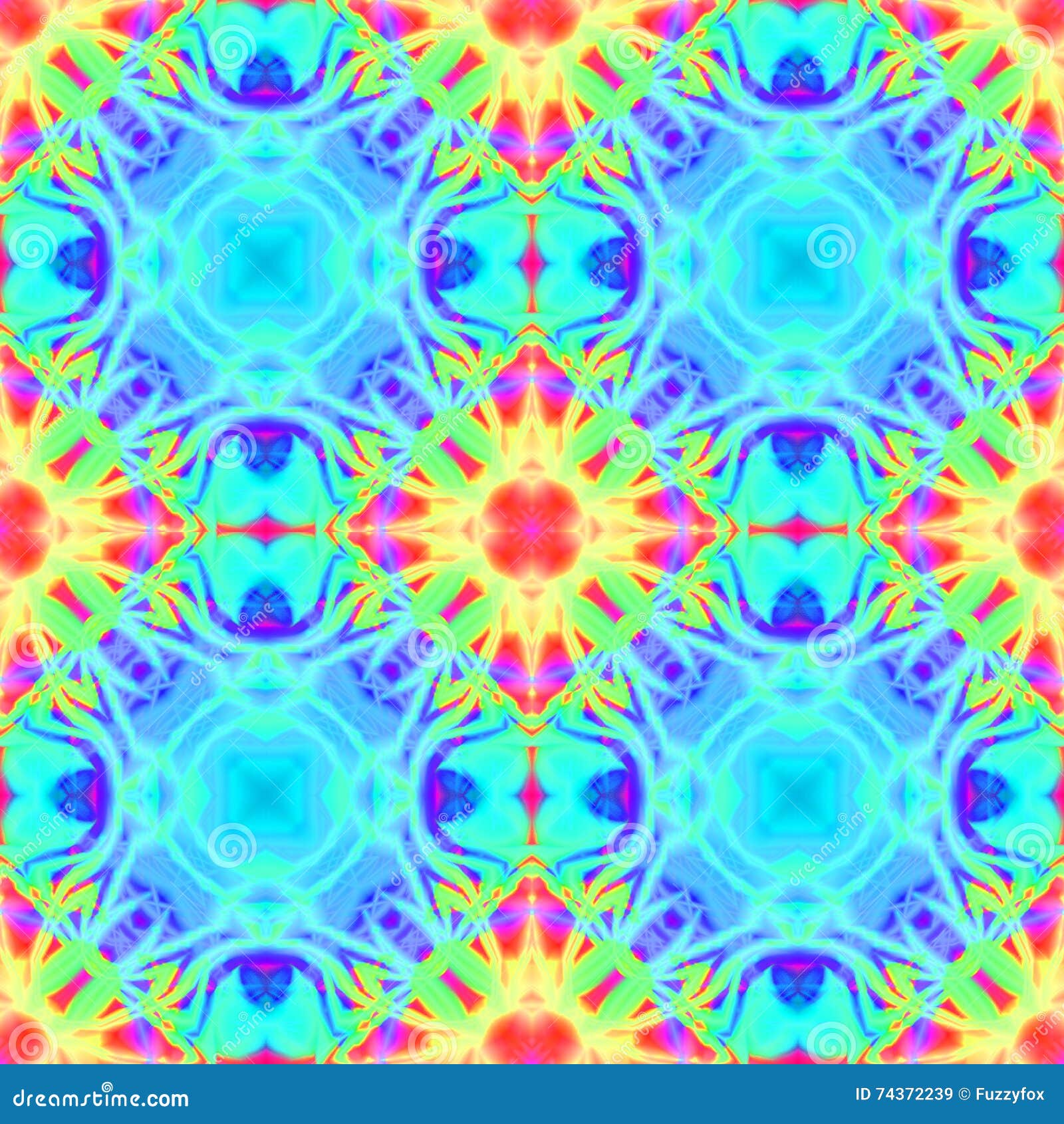 Kaleidoscopic Design Abstract Ornament Seamless Texture Stock ...