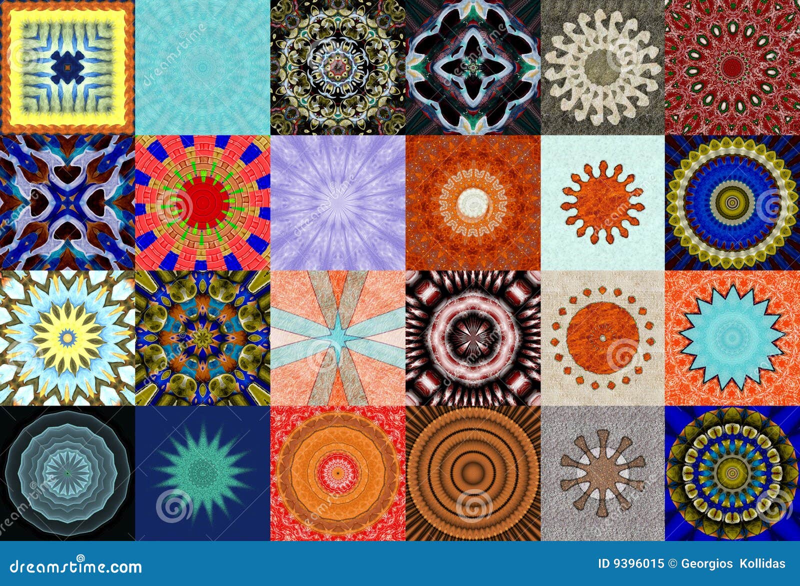 Kaleidoscopic Designs stock illustration. Illustration of ornament ...