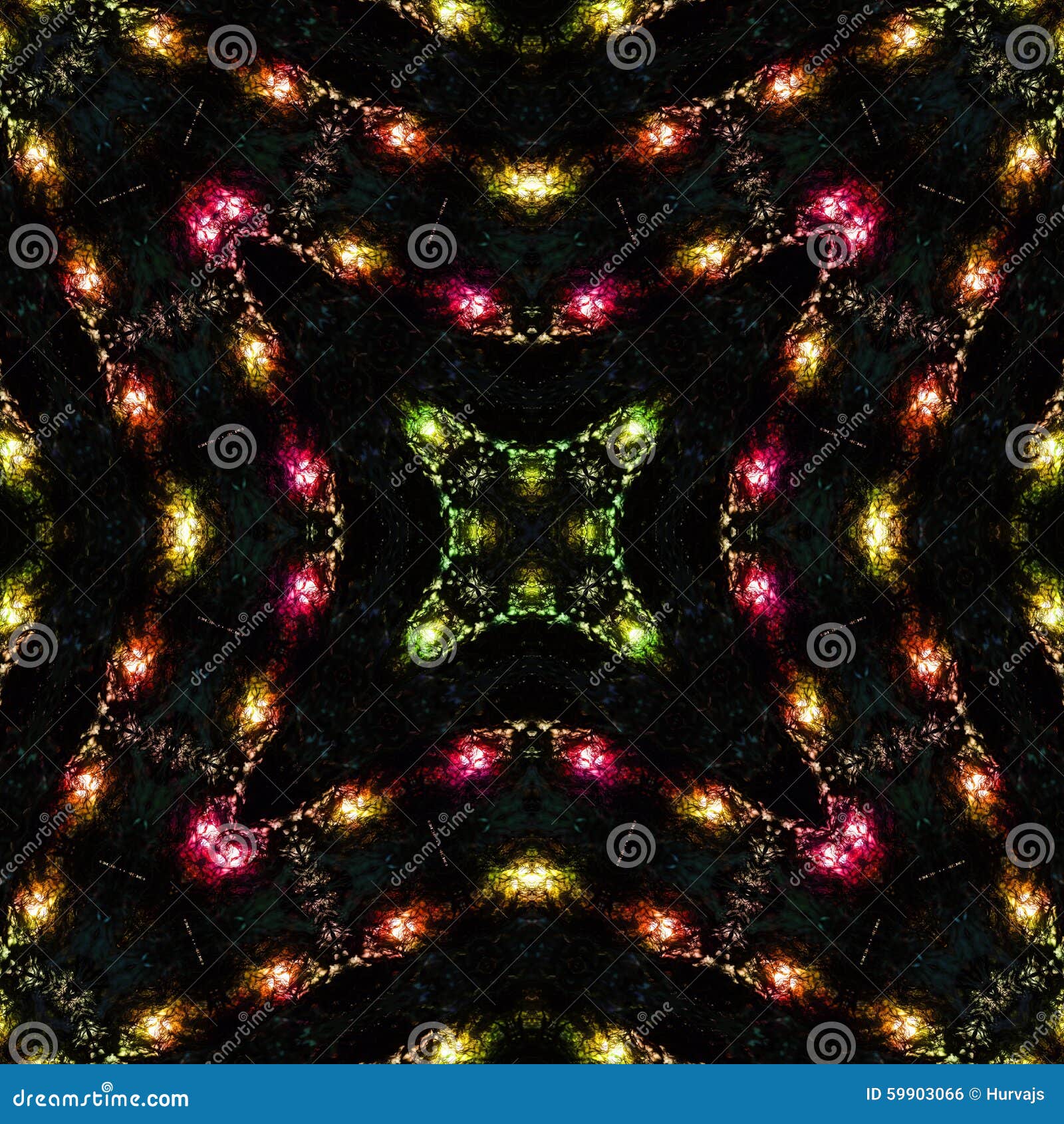 Kaleidoscopic Mosaic Seamless Texture or Background Stock Illustration ...