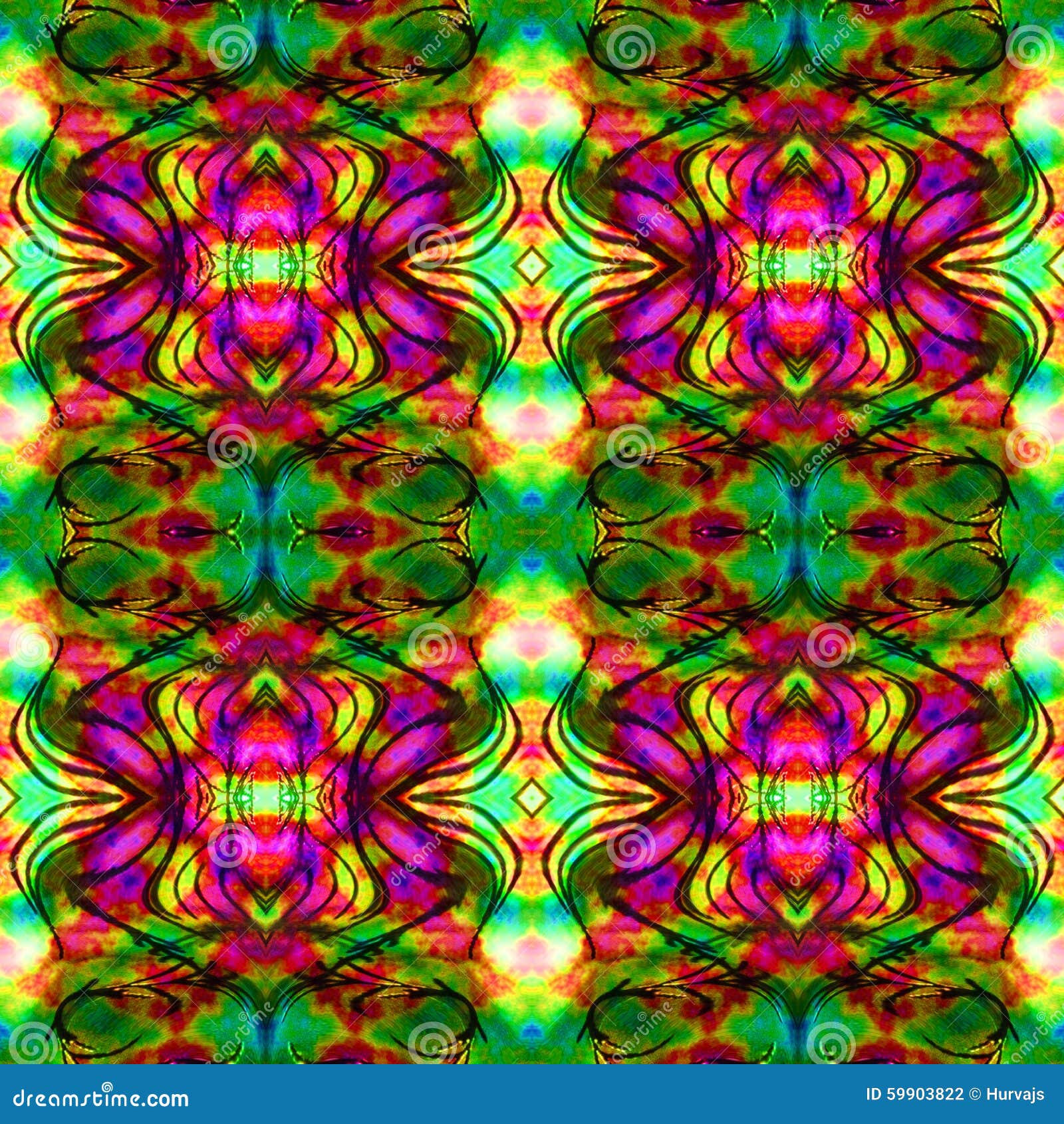 Kaleidoscopic Mosaic Seamless Texture or Background Stock Illustration ...