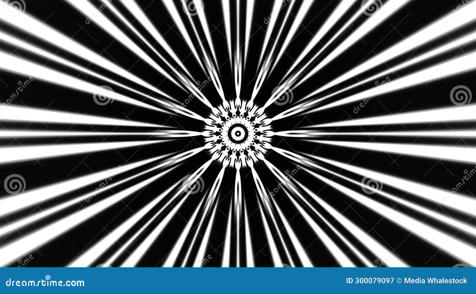 Kaleidoscopic Pattern with Flashing Rays. Motion Stock Illustration ...