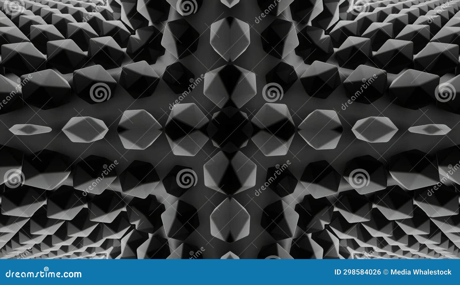 Kaleidoscopic Pattern, Moving Texture with Volumetric Shapes with Edges ...