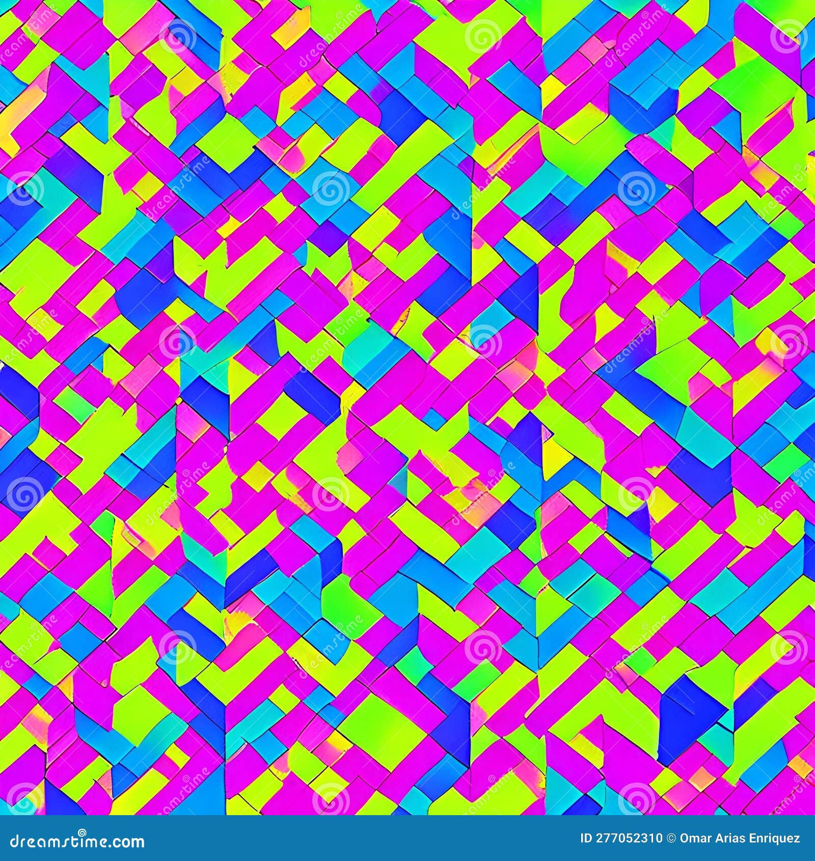 A Kaleidoscopic Pattern of Overlapping Diamonds in Shades of Pink and ...