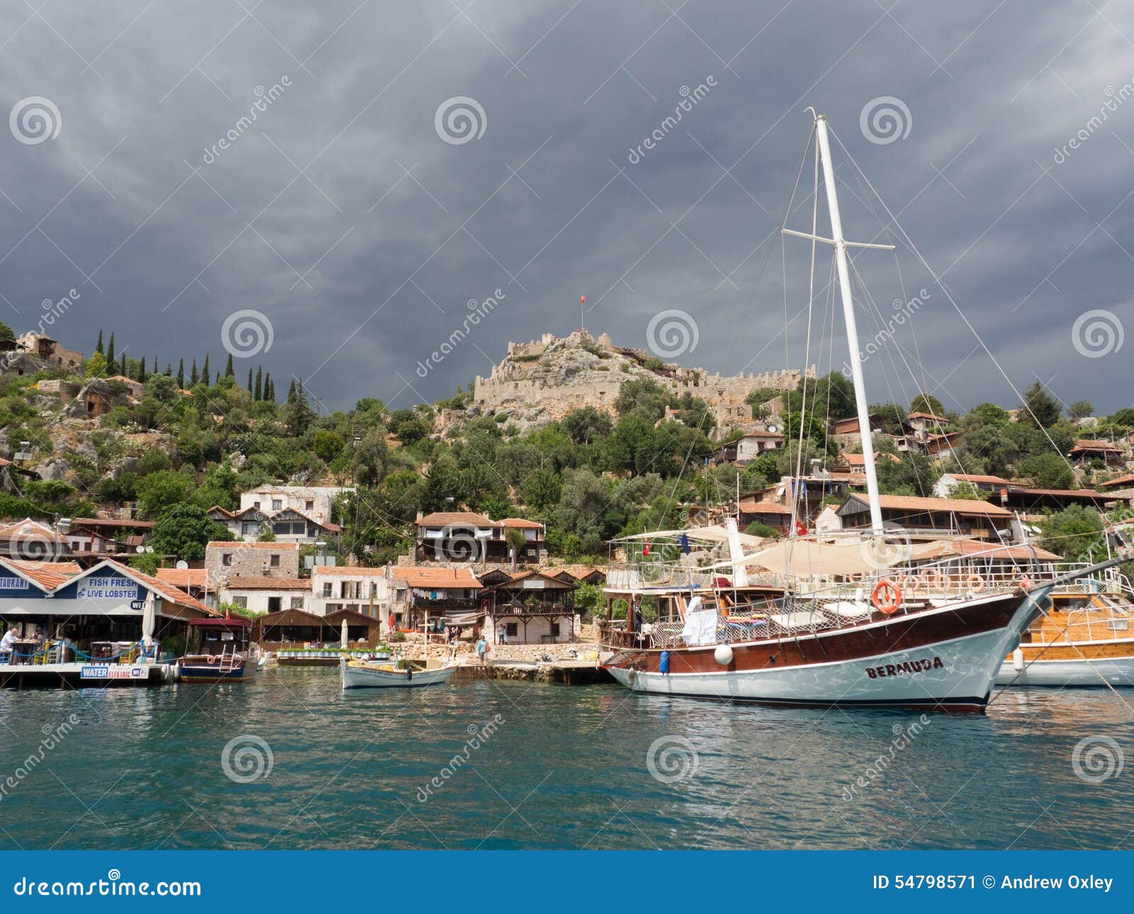 Kalekoy Turkey editorial photo. Image of kekova, landscape - 54798571
