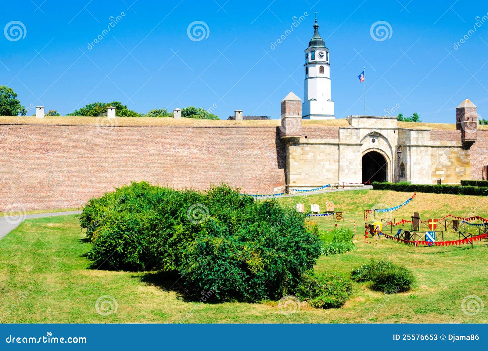 Kalemegdan Belgrade stock image. Image of bushs, trees - 25576653